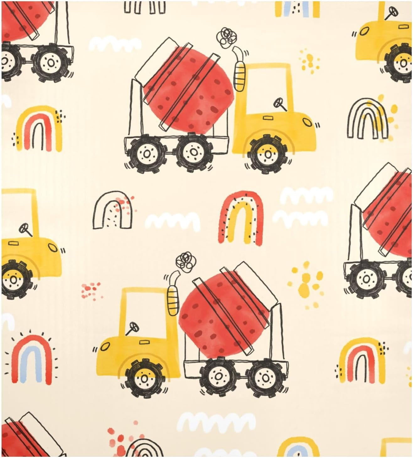 Magnetic Dishwasher Stickers Cute Rainbow Loader Truck Kitchen ...