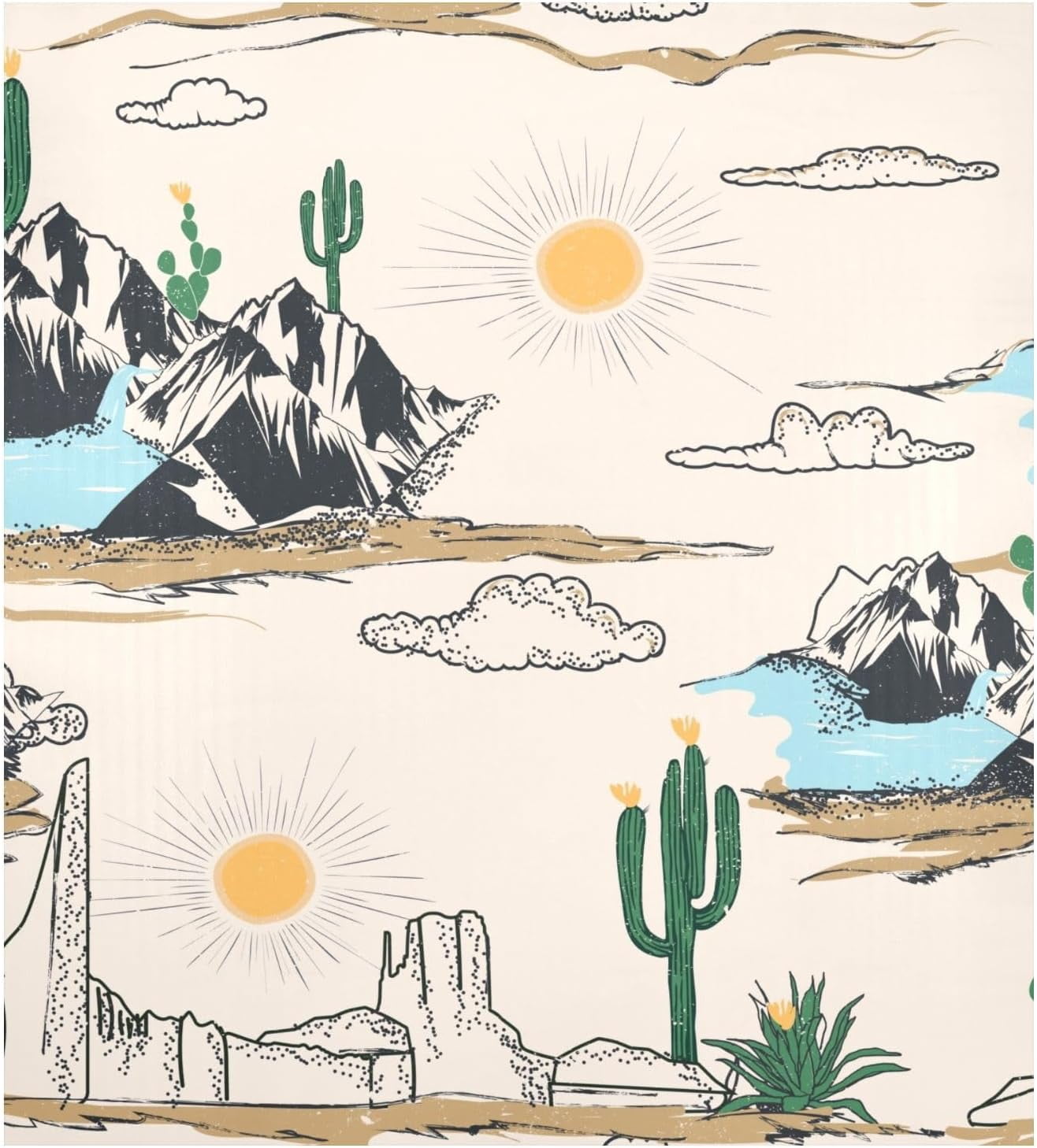 Magnetic Dishwasher Stickers Western Desert Landscape Kitchen ...