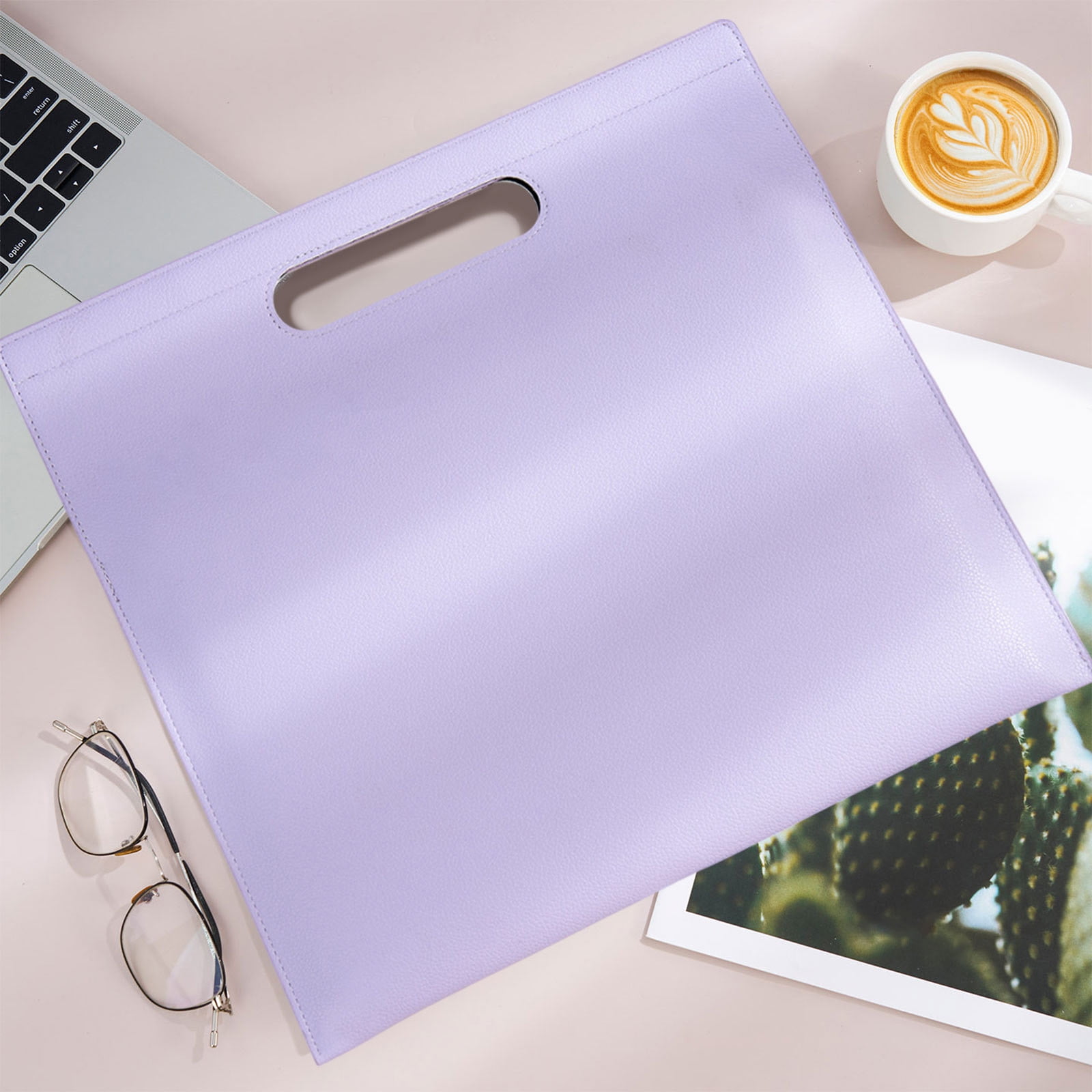 Magnetic Document Holder, Waterproof Leather Office File Bag, Portable ...