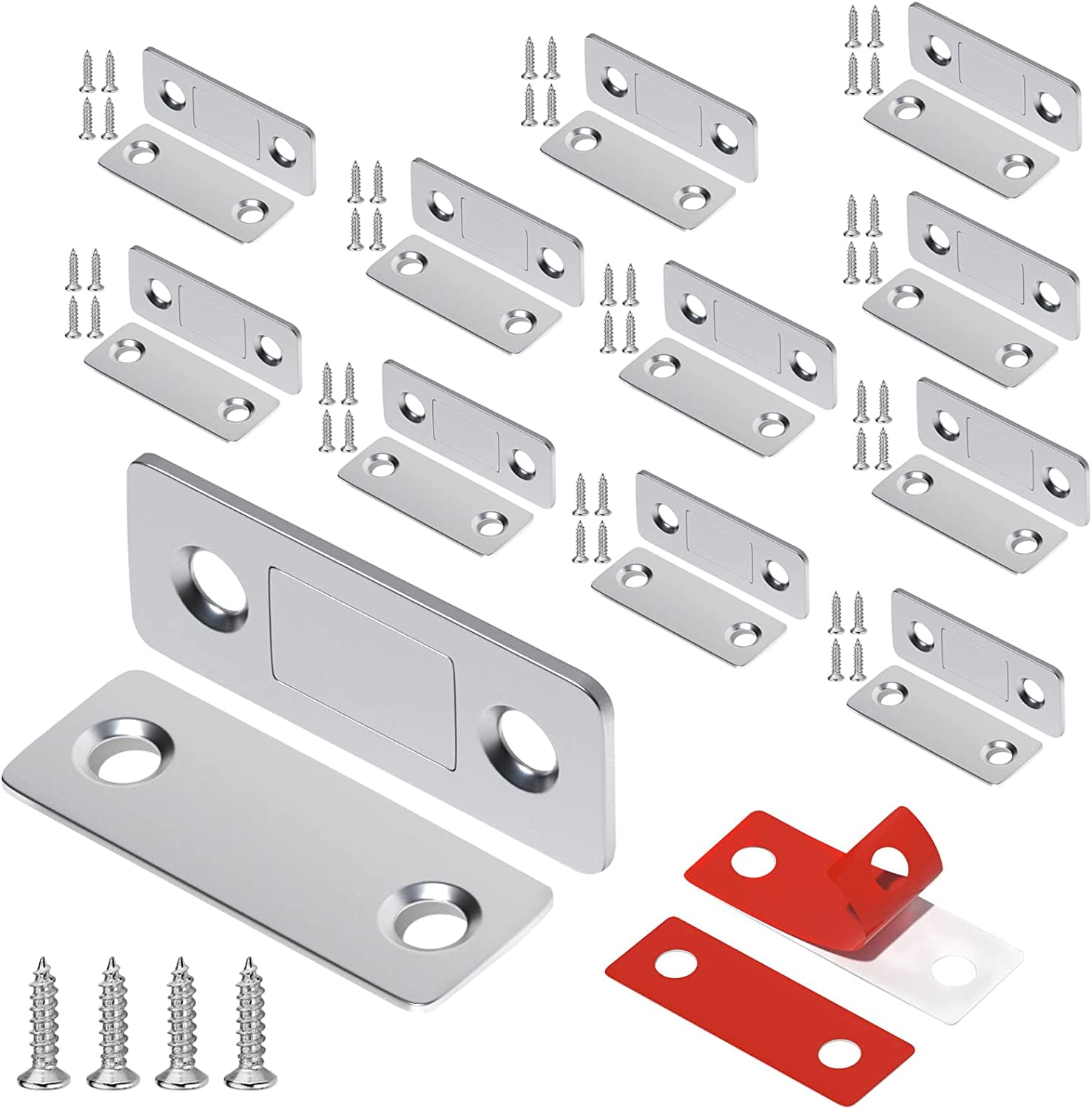 Magnetic Door Catch 12 Pack Ultra Thin Cabinet Magnetic Catch Adhesive ...