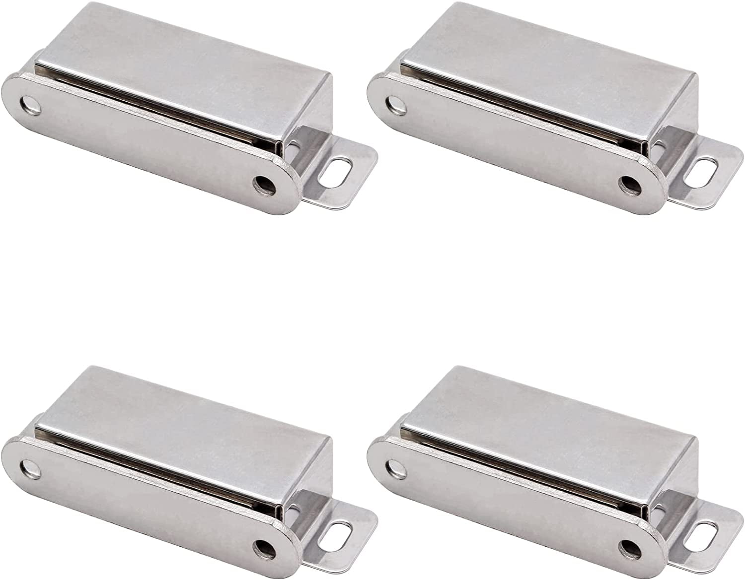 Magnetic Door Catch, 40 lbs Stainless Steel Cabinet Closer, Silver ...