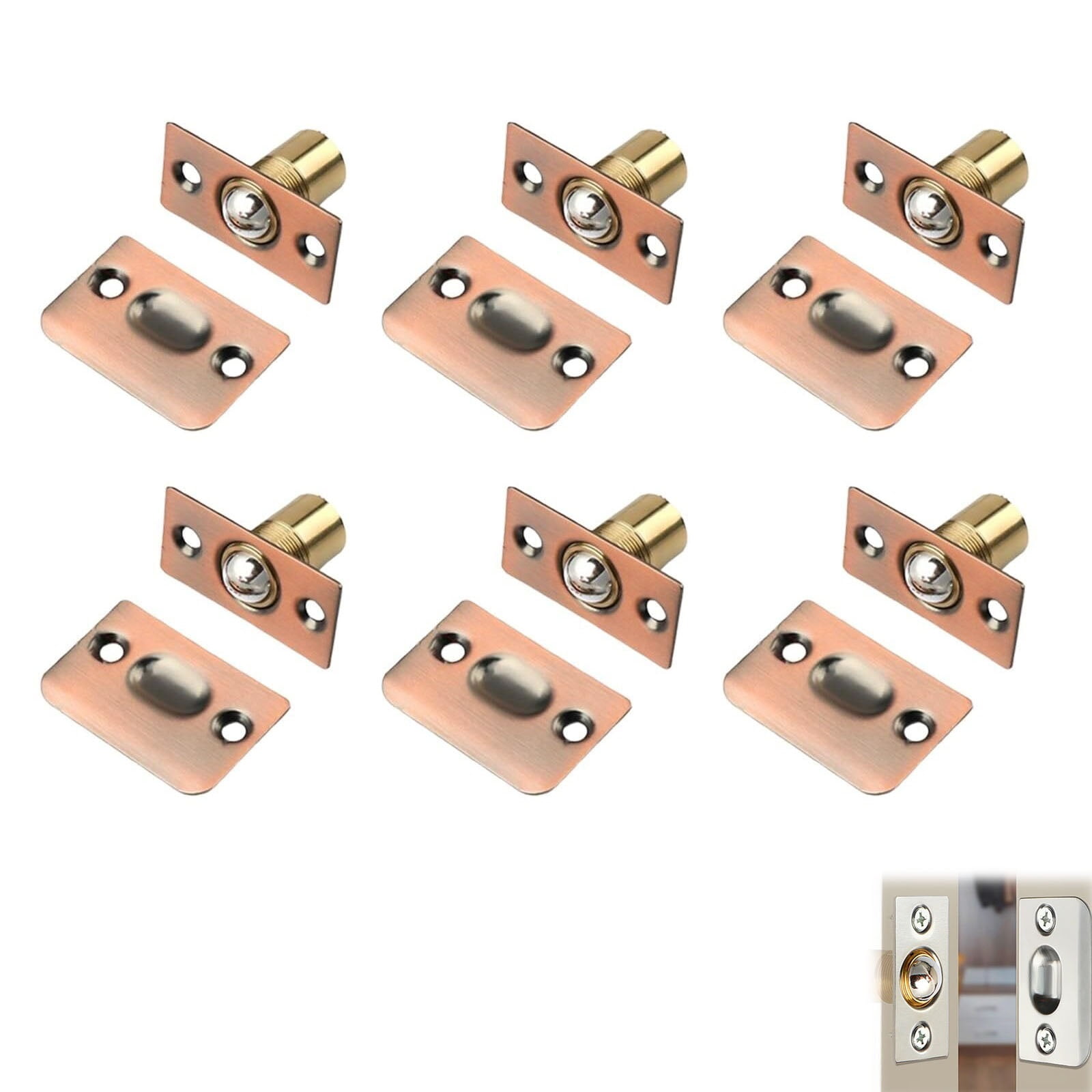 Magnetic Door Catch Adjustable Ball Latch Replacement for Double Doors ...