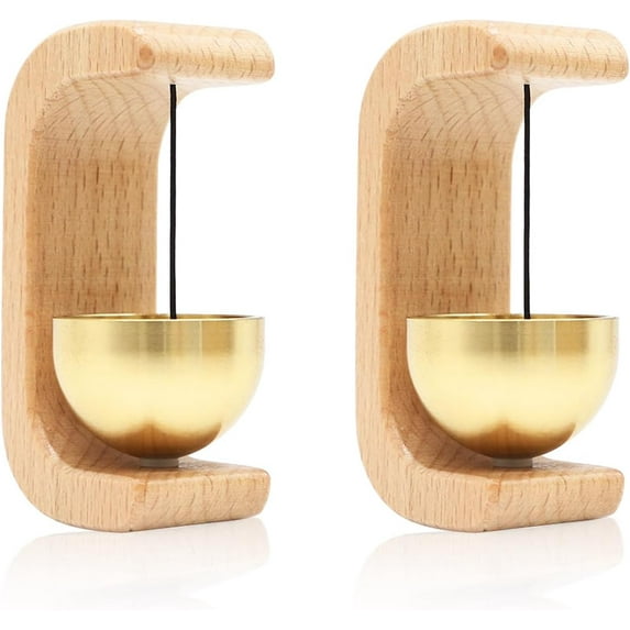 Magnetic Door Chime 2-Pack - Wooden Wind Chime Bells for Door Opening ...