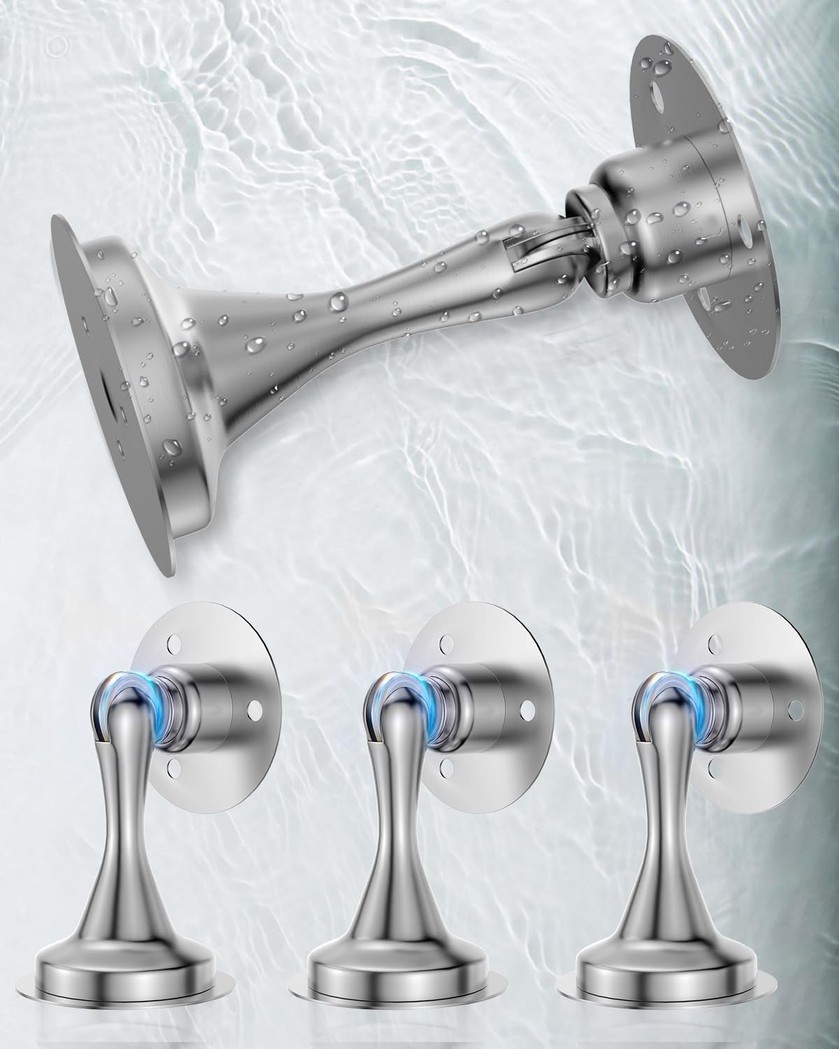 Magnetic Door Stop Door Stoppers Stainless Steel - 4 Pack, Powerful ...