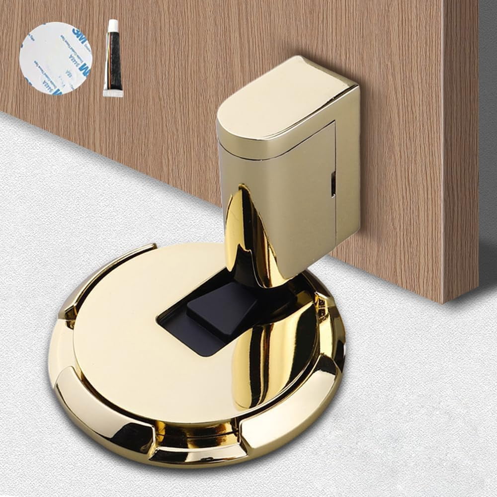 Magnetic Door Stopper, 2024 New No Drill Mechanical Silent Floor Door ...