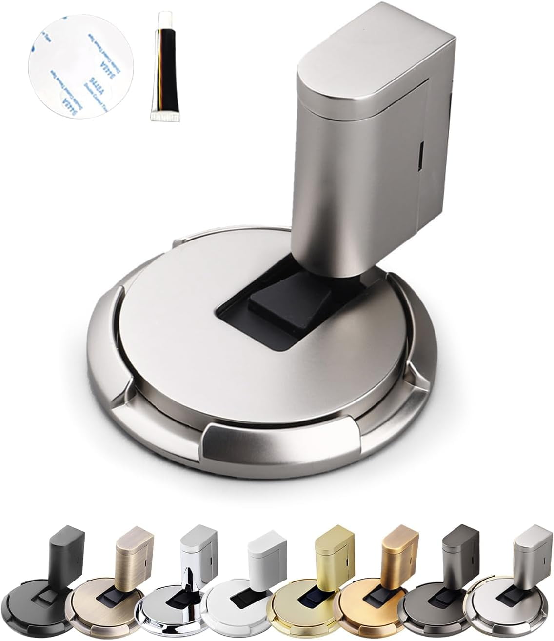 Magnetic Door Stopper, 2024 Upgrade Punch-Free Mechanical Silent Floor ...