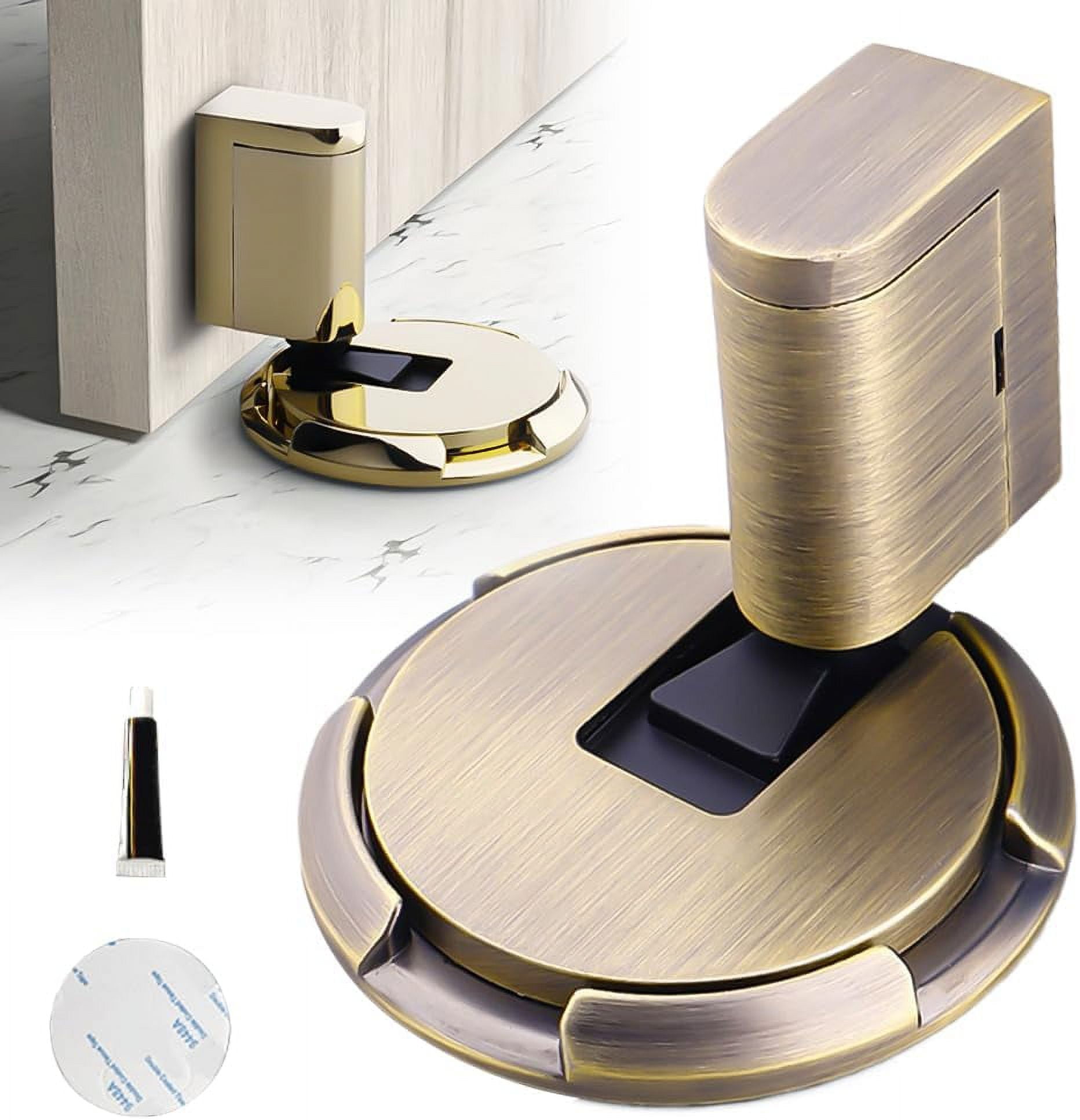 Magnetic Door Stopper, 2024 Upgrade Punch-Free Mechanical Silent Floor ...