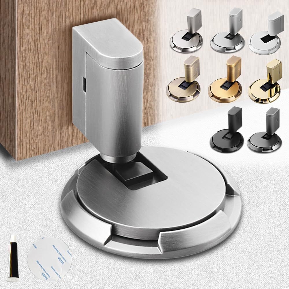 Magnetic Door Stopper,2024 Upgraded Mechanical Floor Door Stop, Door ...