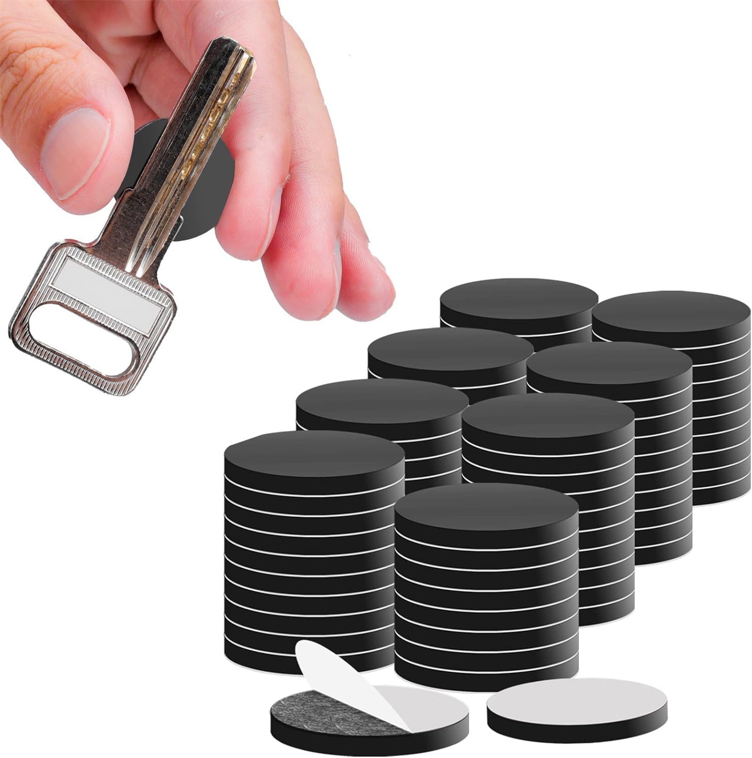 Magnetic Dots with Self Adhesive Backing,Happon 100 Pcs Round Magnetic ...