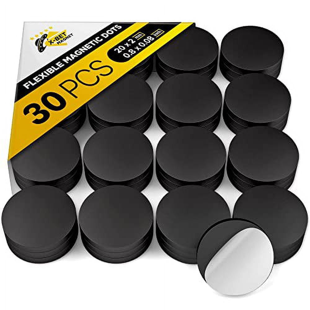 Magnetic Dots - Self Adhesive Magnet Dots (0.8" x 0.8") - Peel & Stick ...