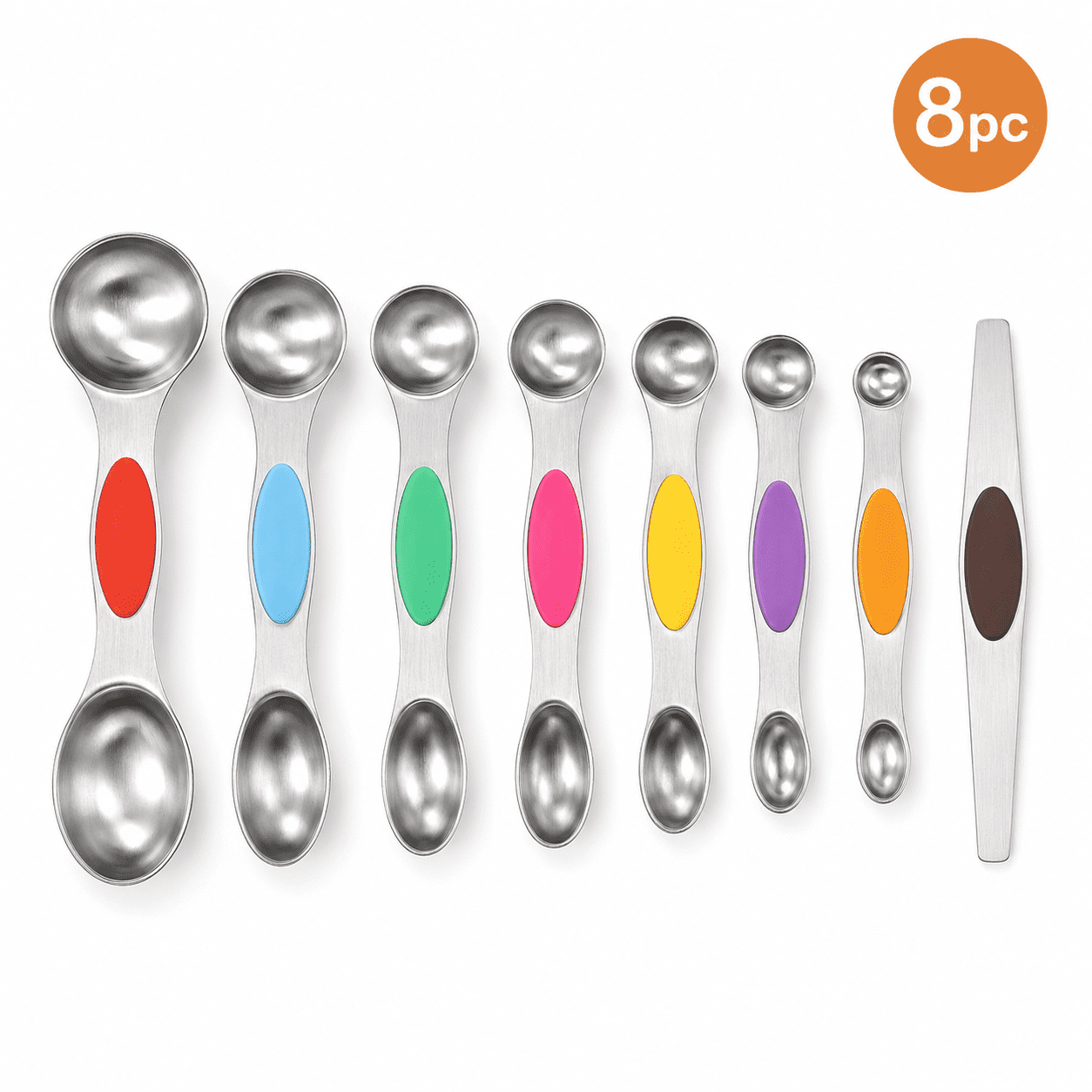 Magnetic Double-Ended Measuring Spoons Set, 430 Stainless Steel Coffee ...