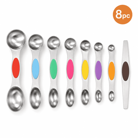 Magnetic Double-Ended Measuring Spoons Set, 430 Stainless Steel Coffee ...