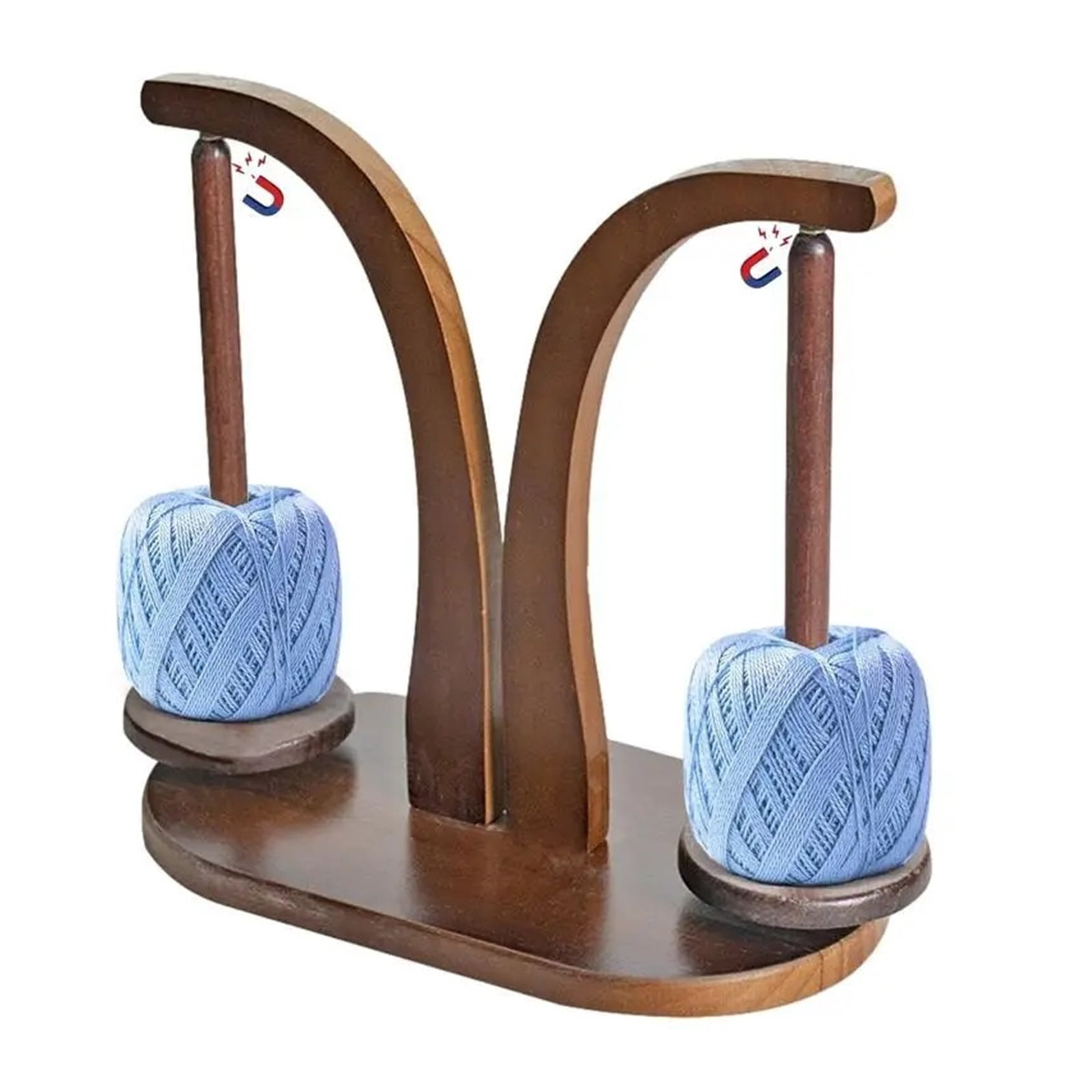 Magnetic Double Yarn Holder Wooden Sewing Yarn Spinner Magnetic Thread ...