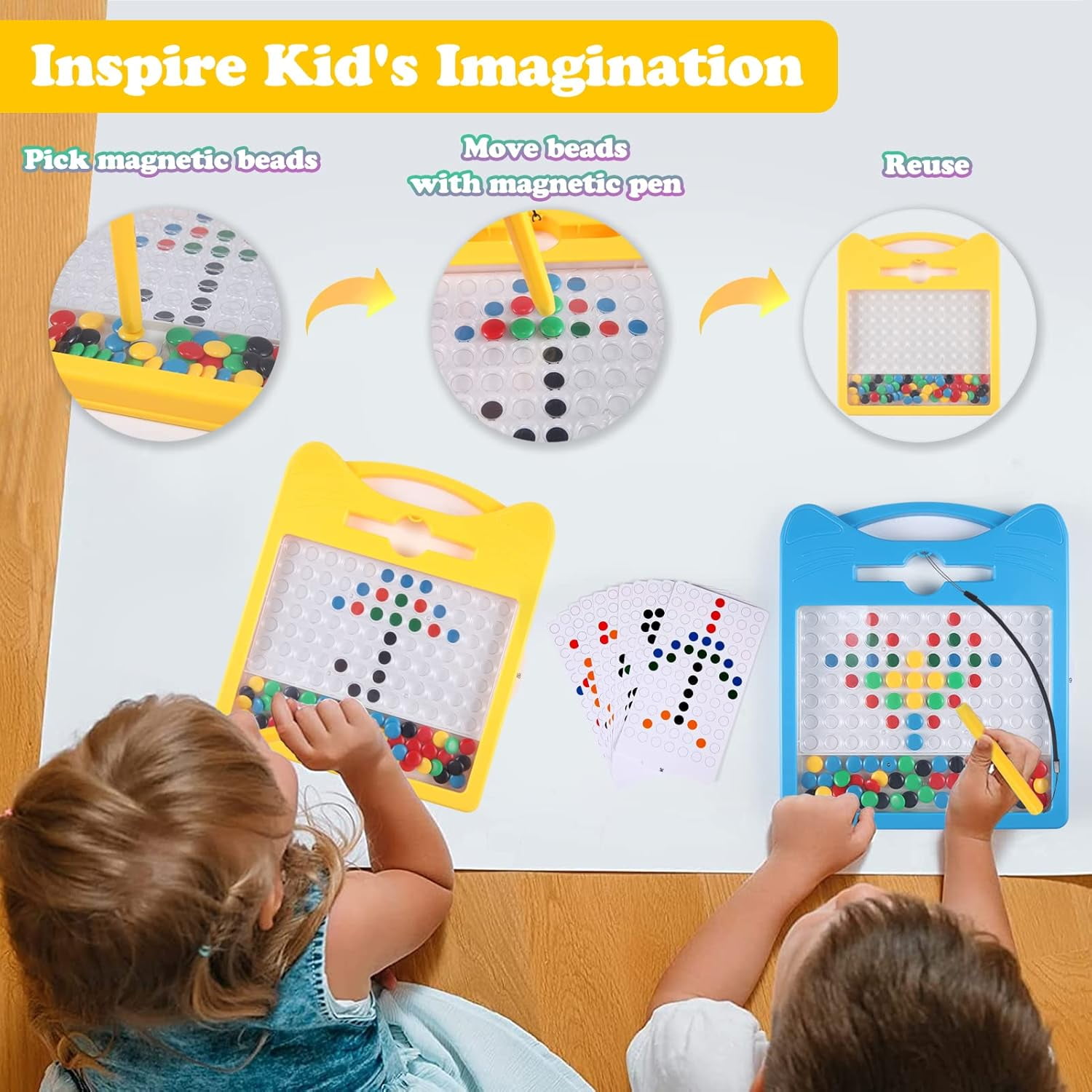 Magnetic Drawing Board，Toddler Magnet Doodle Board，Magnetic Dot Art ...