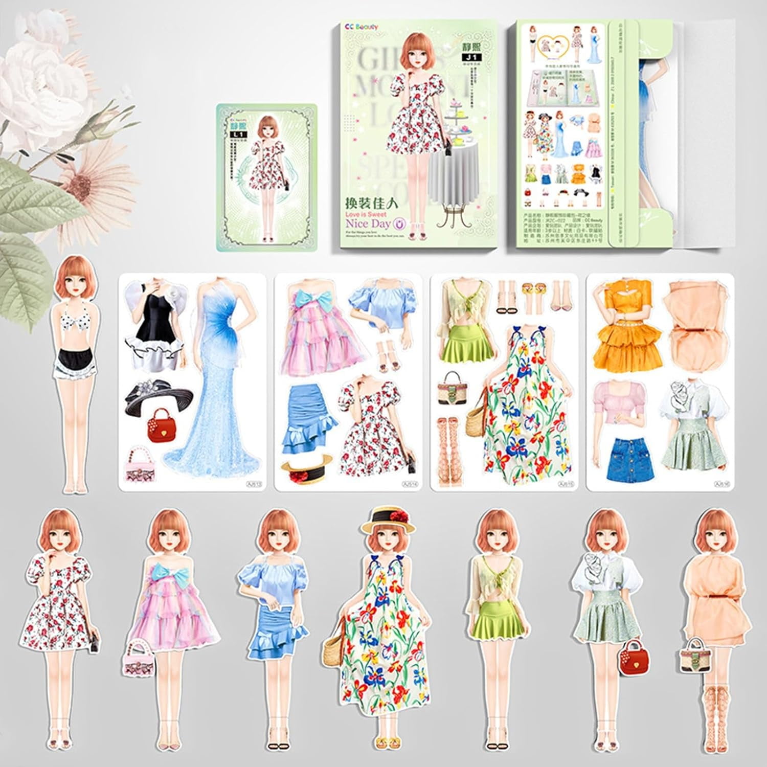 Magnetic Dress up, Magnetic Princess Dress up Paper Doll for Girls ...