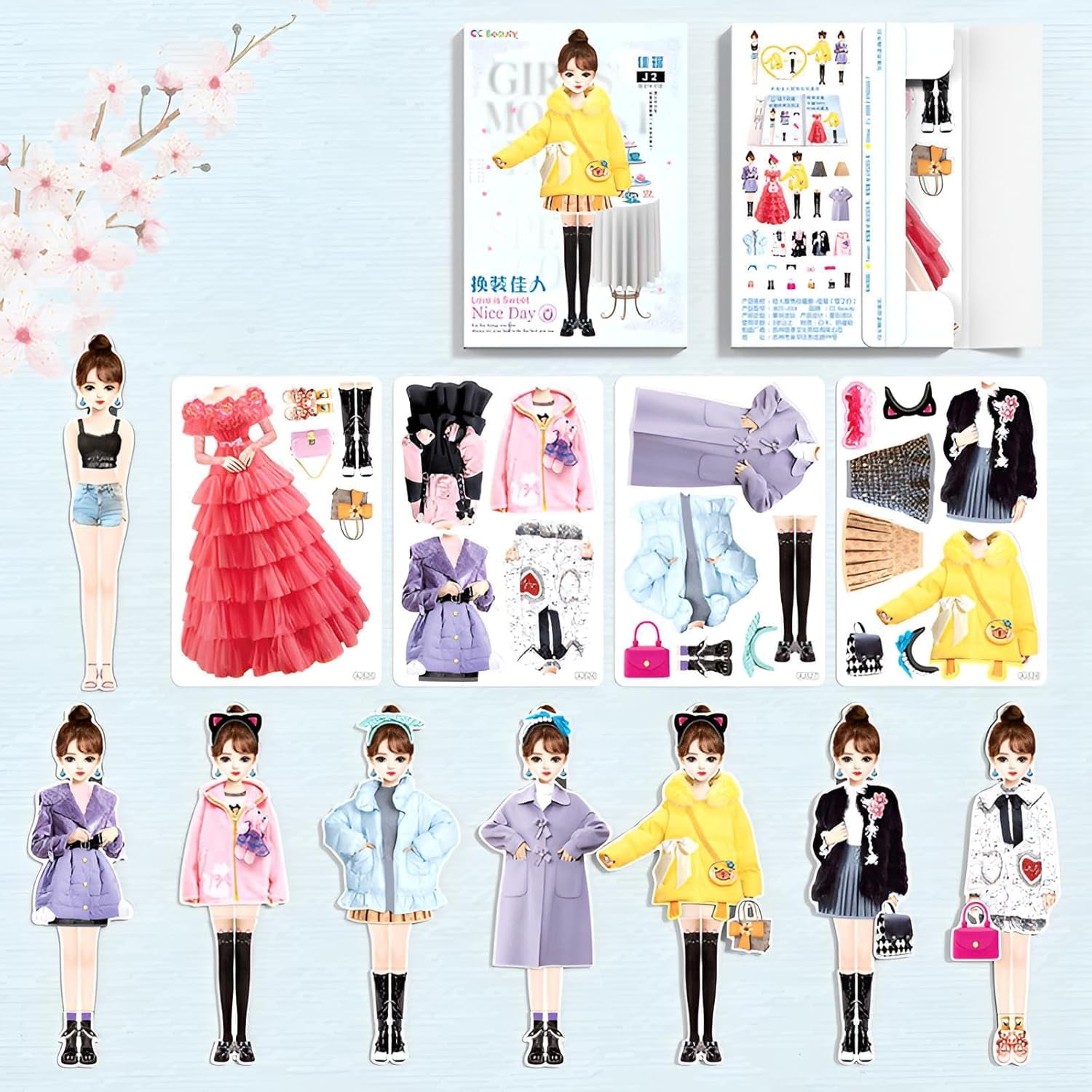 Magnetic Dress Up Paper Dolls for Girls Ages 4-7,Pretty Princess Game ...