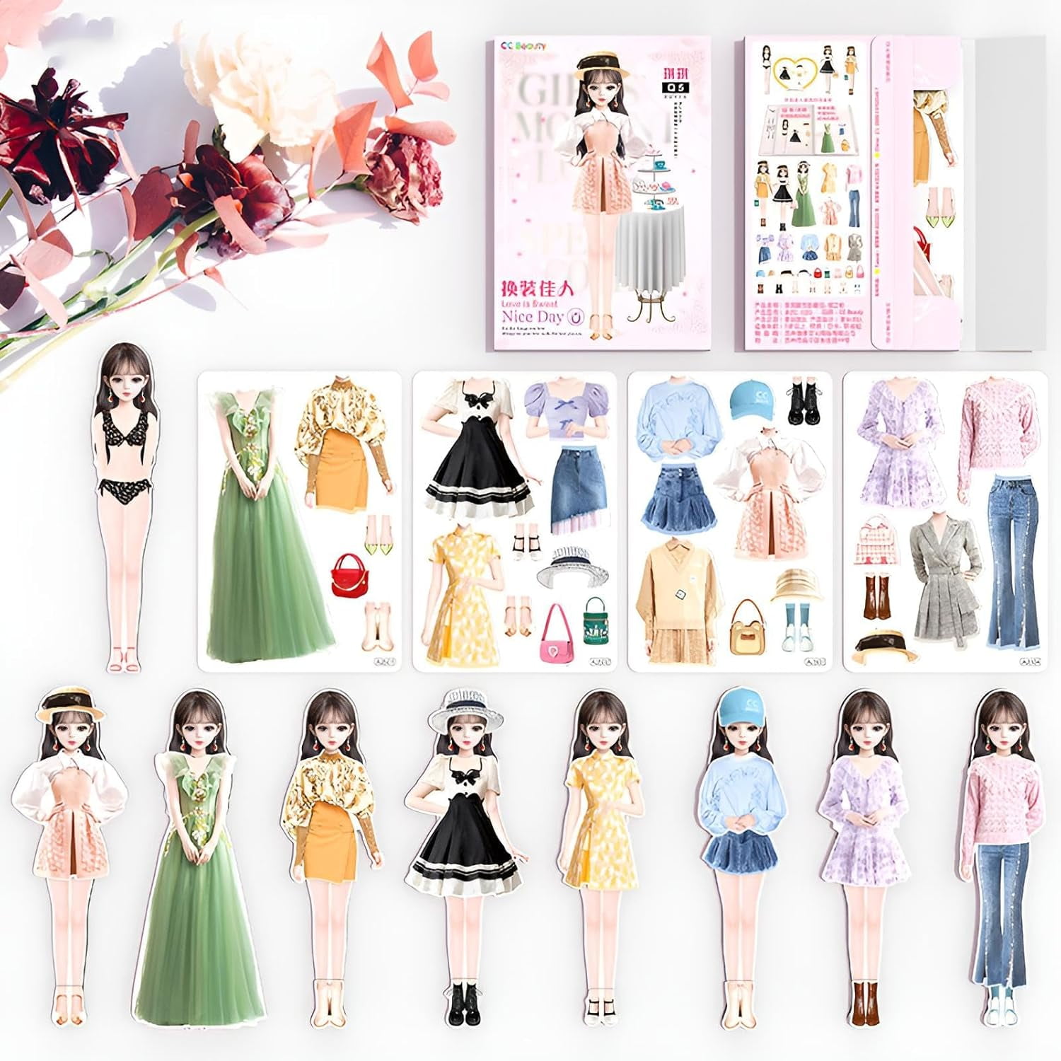 Magnetic Dress Up Paper Dolls for Girls Ages 4-7,Pretty Princess Game ...