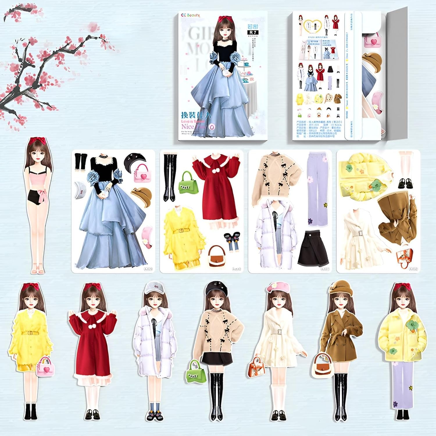 Magnetic Dress Up Paper Dolls for Girls Ages 4-7,Pretty Princess Game ...