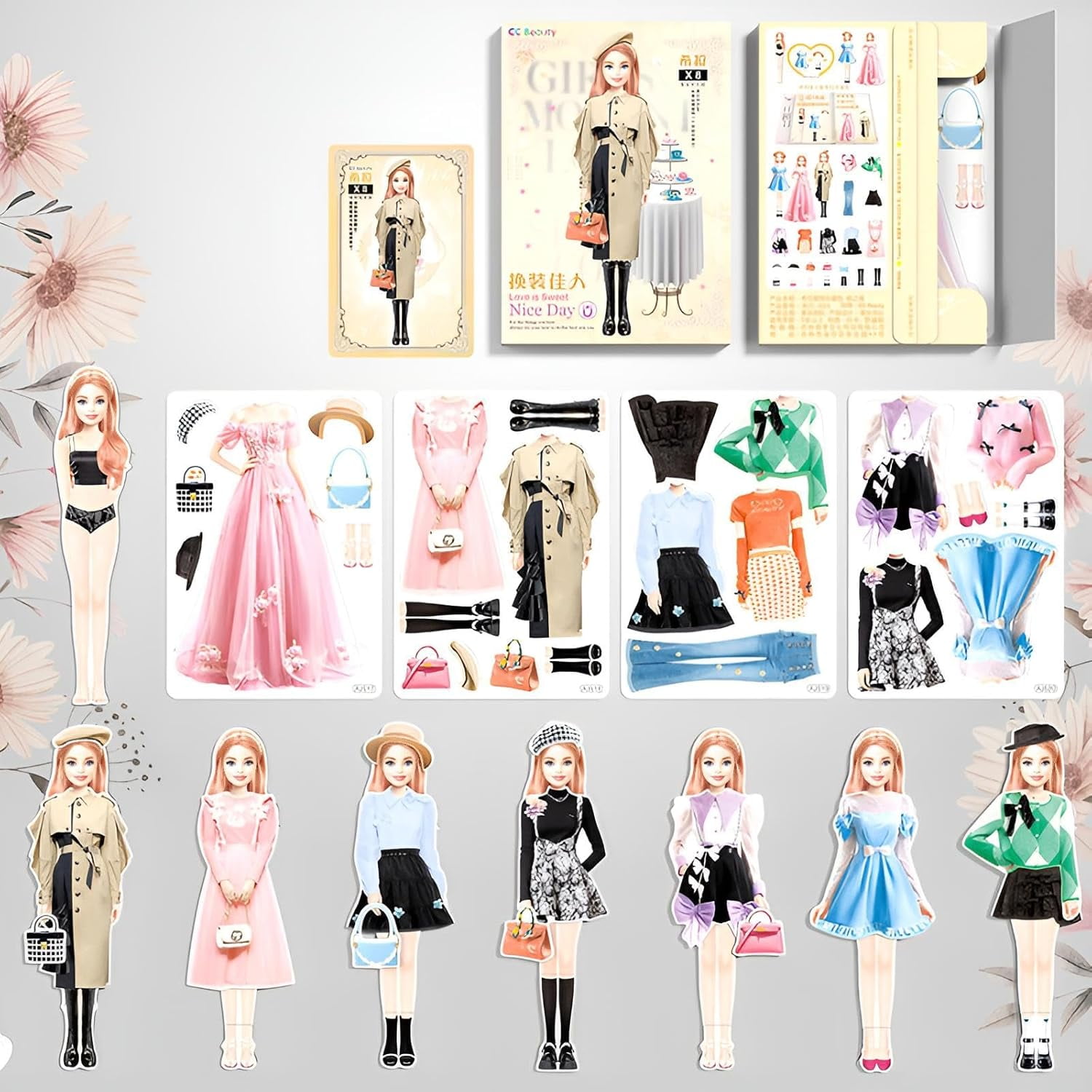 Magnetic Dress Up Paper Dolls for Girls Ages 4-7,Pretty Princess Game ...