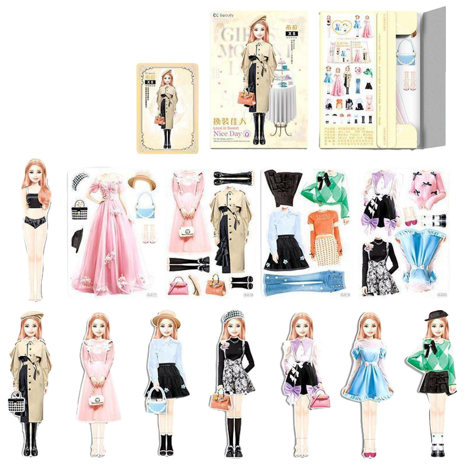 Magnetic Dress Up Baby, Magnetic Princess Dress Up Paper Doll Magnet ...