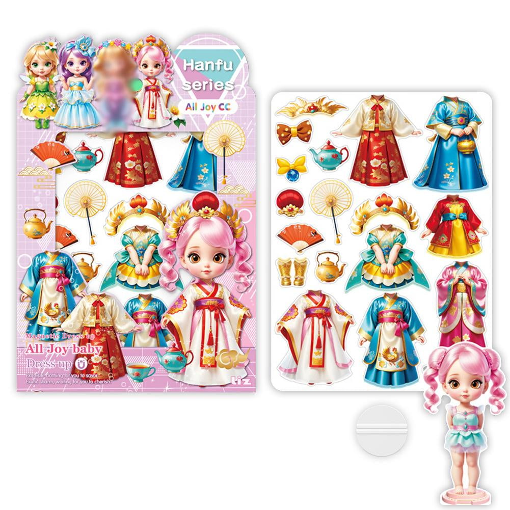 Magnetic Dress Up Doll Magnetic Princess Pretend Play Toys Paper Doll New D1 - Walmart.com