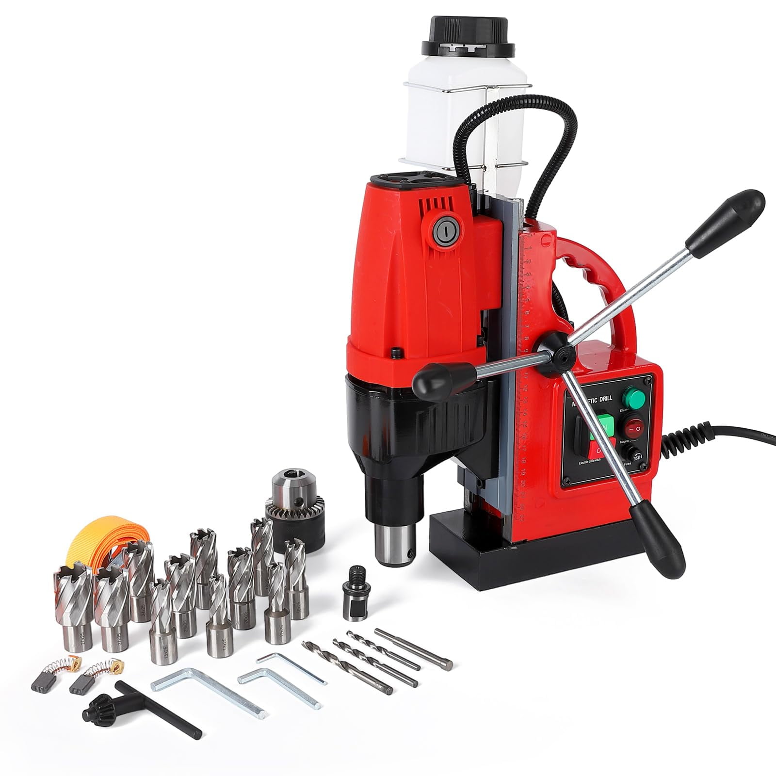 Magnetic Drill Press, 1100W 550RPM Portable Mag Drill Press, Magnetic ...