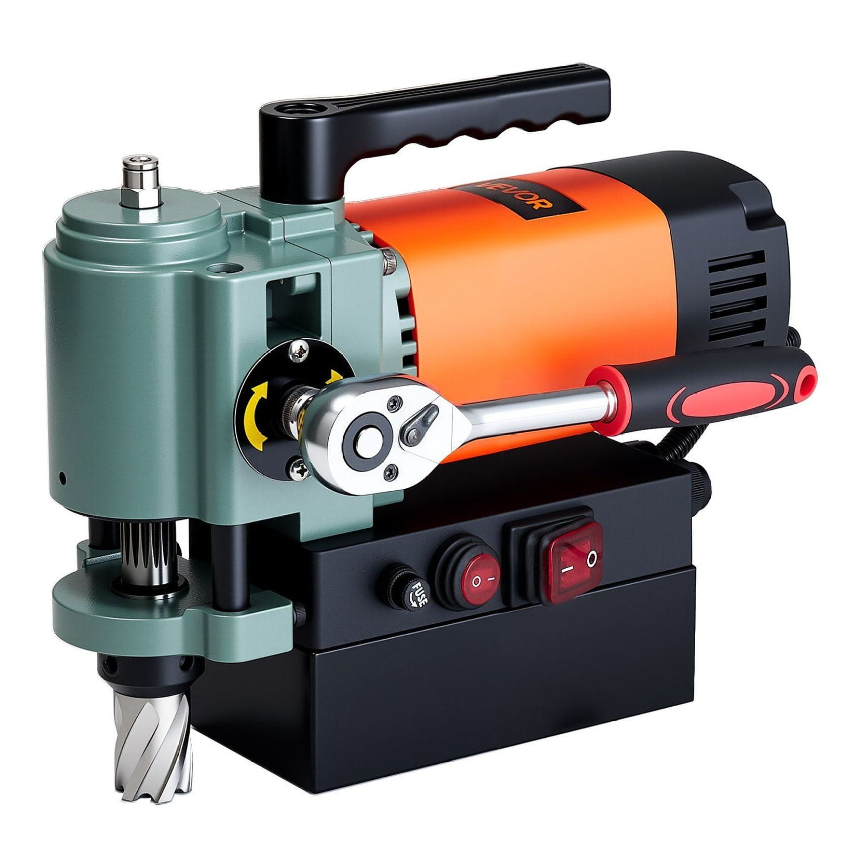 Magnetic Drill Press 1300W Low Profile Mag Drill 1.4" Dia. Steel ...