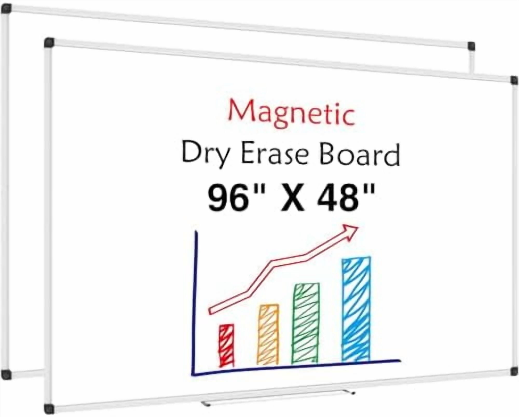 Magnetic Dry Erase Board 96 x 48 Inches, 8' x 4' Aluminum Framed ...