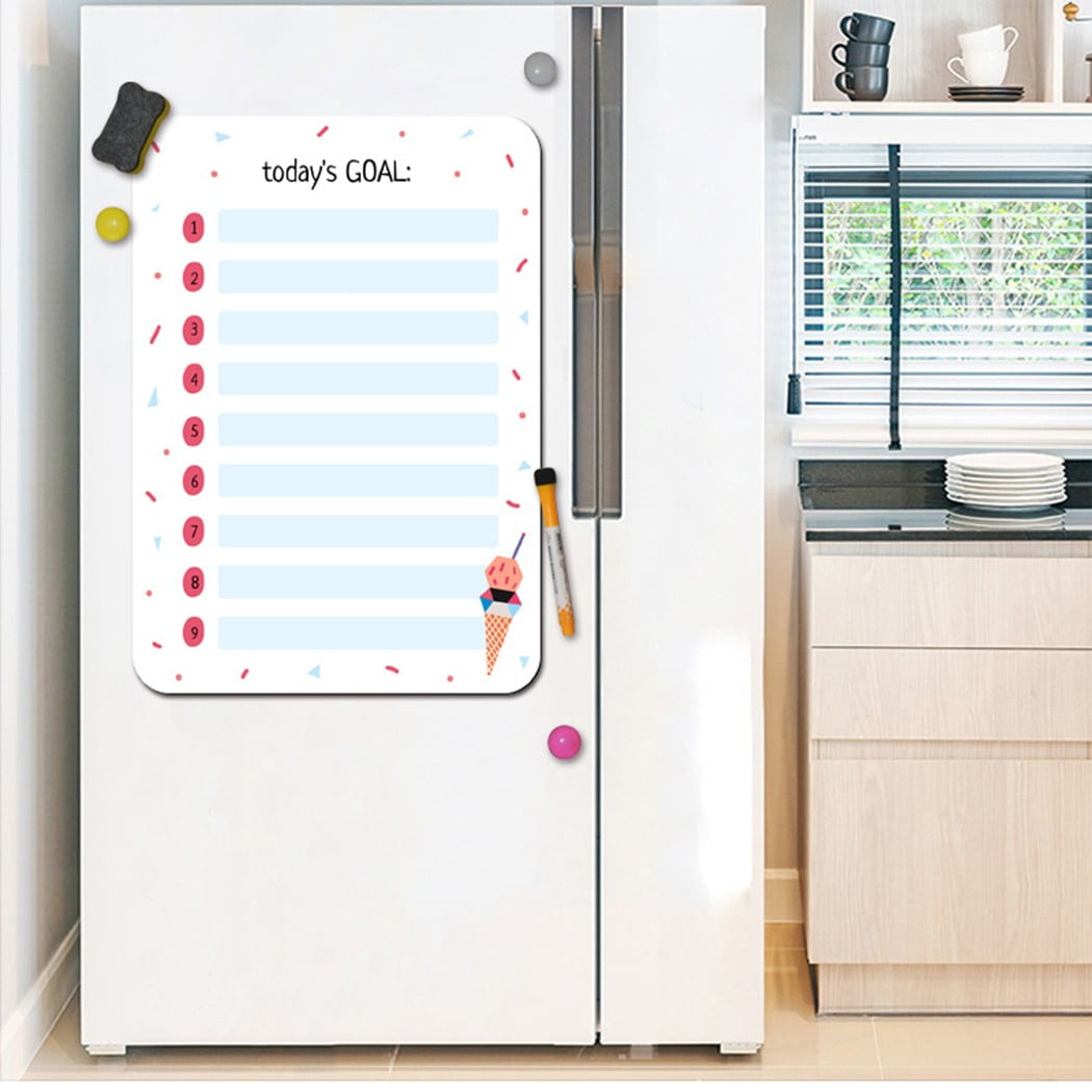 Magnetic Dry Erase Board Fridge Markers White Board Sheet Kitchen ...