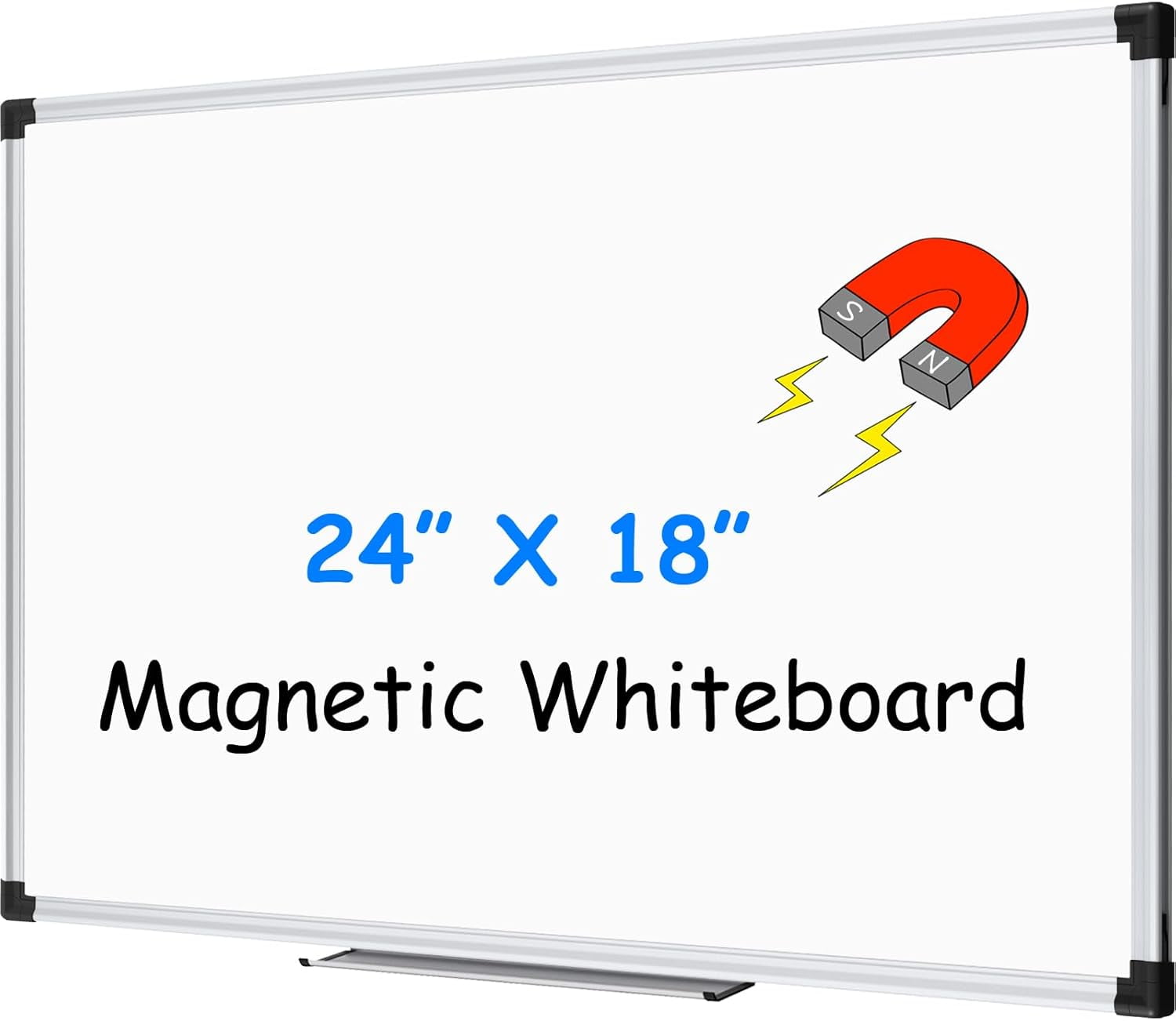 Magnetic Dry Erase Board/Whiteboard, 36 X 24 Inches, Double Sided White Board,1 Dry Eraser & 3 ...