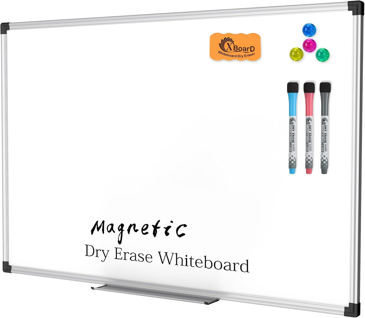 Magnetic Dry Erase Board/Whiteboard, 36 X 24 Inches, Double Sided White ...