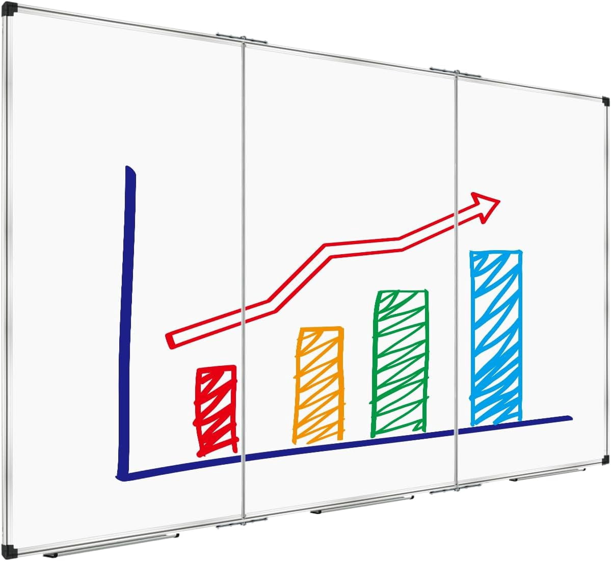 Magnetic Dry Erase Board/Whiteboard, Double Sided Whiteboard, 1 Dry ...