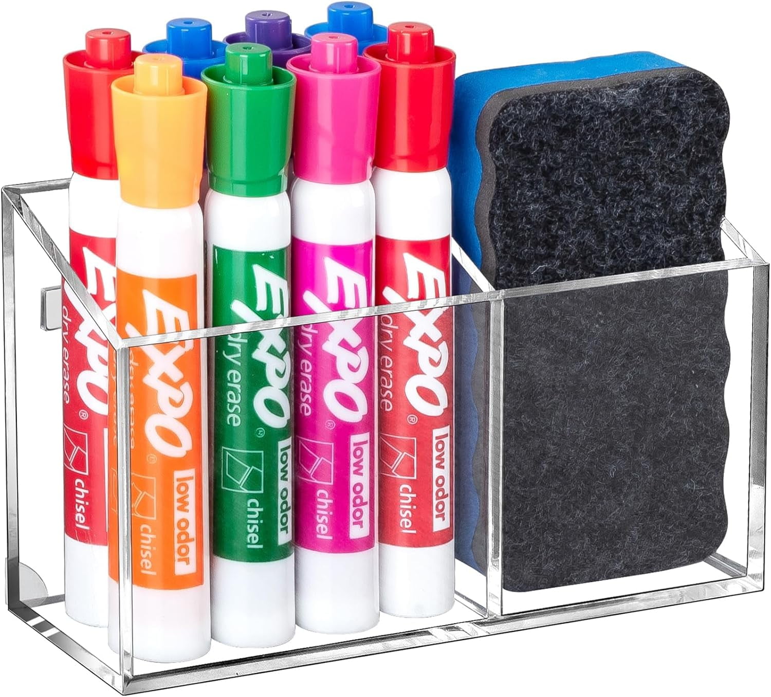 Magnetic Dry Erase Marker Holder for Whiteboard,Non-slip Acrylic Magnet ...
