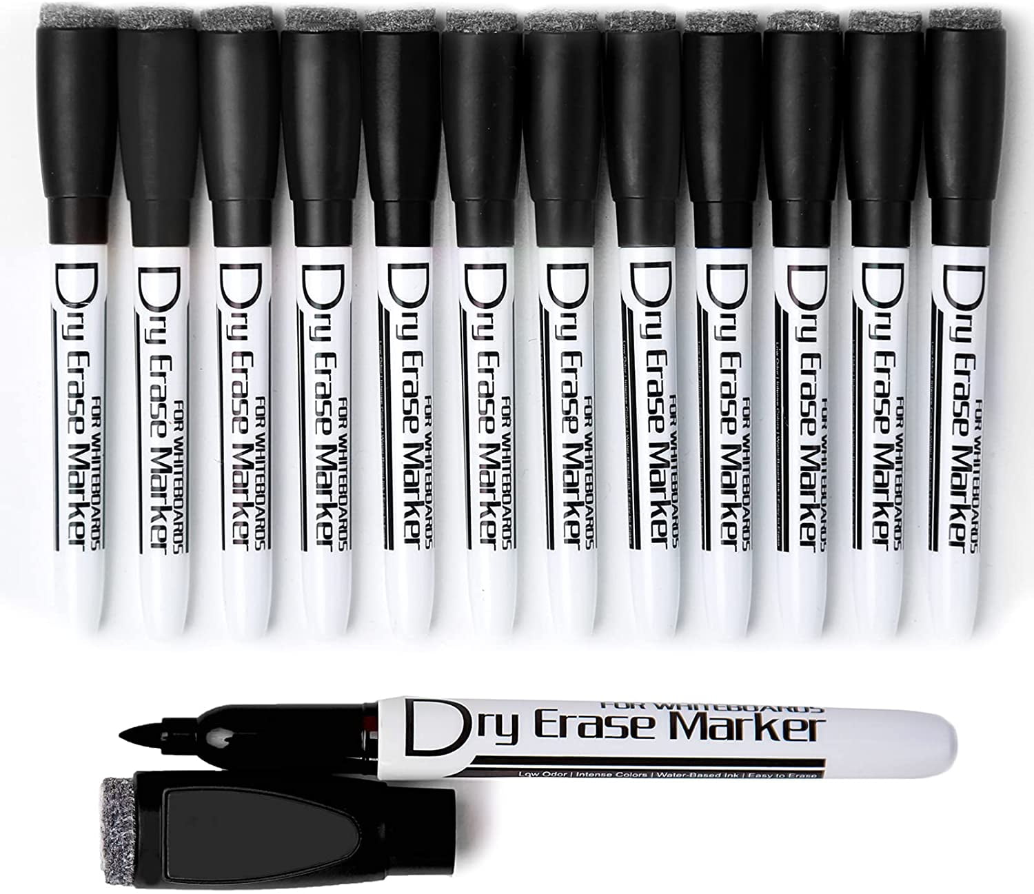 Magnetic Dry Erase Markers With Eraser Low Odor Fine Tip Whiteboard ...