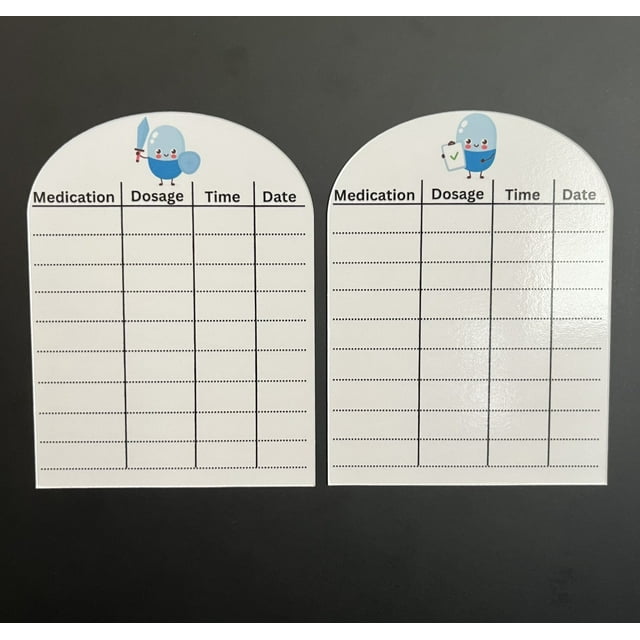 Magnetic Dry Erase Medication Tracker Set of 2 - Walmart.com