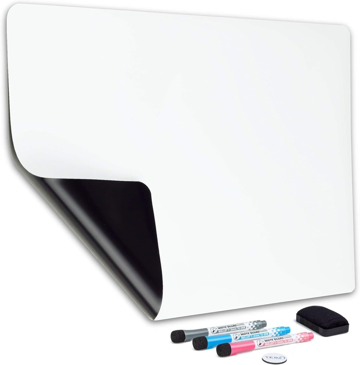 Magnetic Dry Erase Whiteboard Sheet for Fridge 19x13 in, with Stain ...