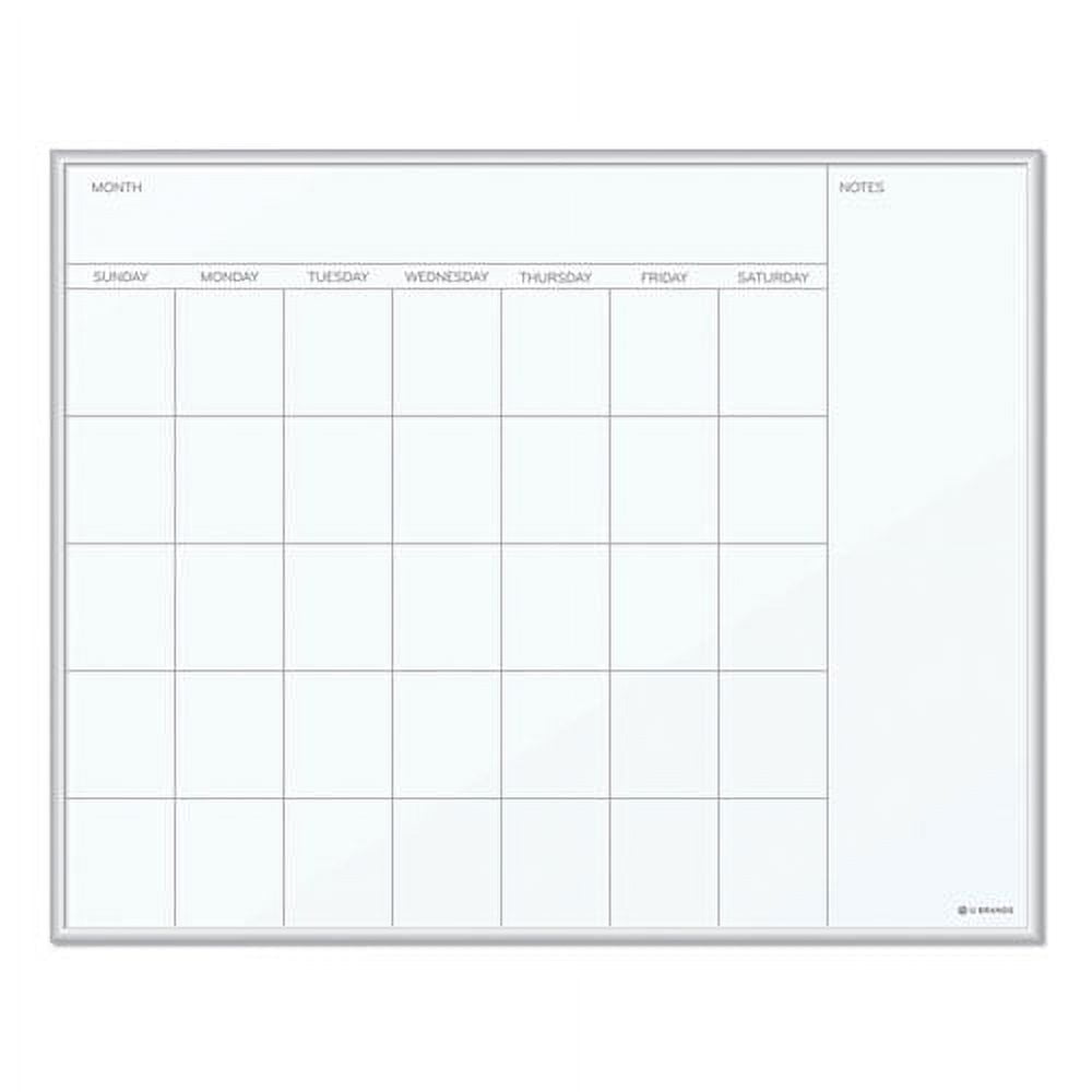 Magnetic Dry Erase Whiteboard Undated One Month Calendar Board, 20 x 16 ...