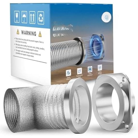 Magnetic Dryer Vent Coupling DV180 - Airtight Seal, Quick-Connect ...