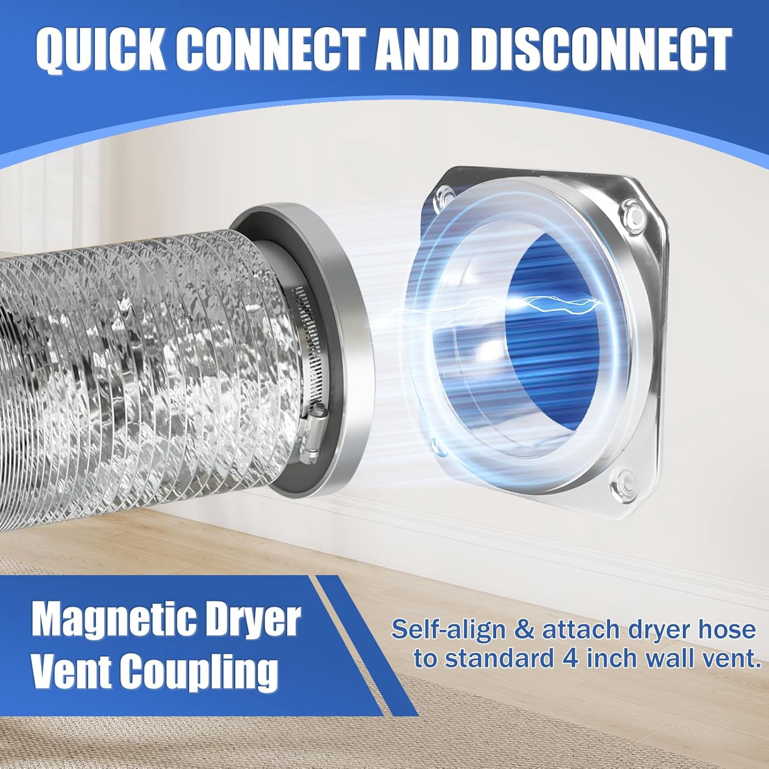 Magnetic Dryer Vent Coupling Kit-DV180 Airtight Seal Dryer Vent ...