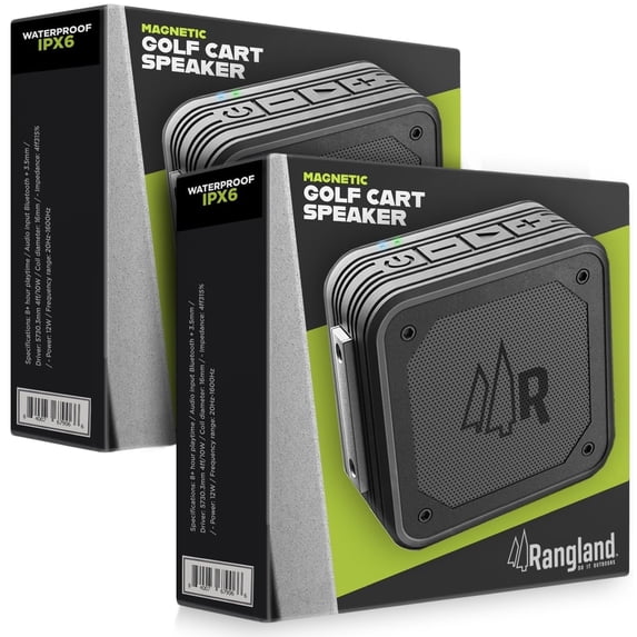 Magnetic Dual Pairing Stereo Bluetooth Speakers for Golf Carts (2 Pack ...