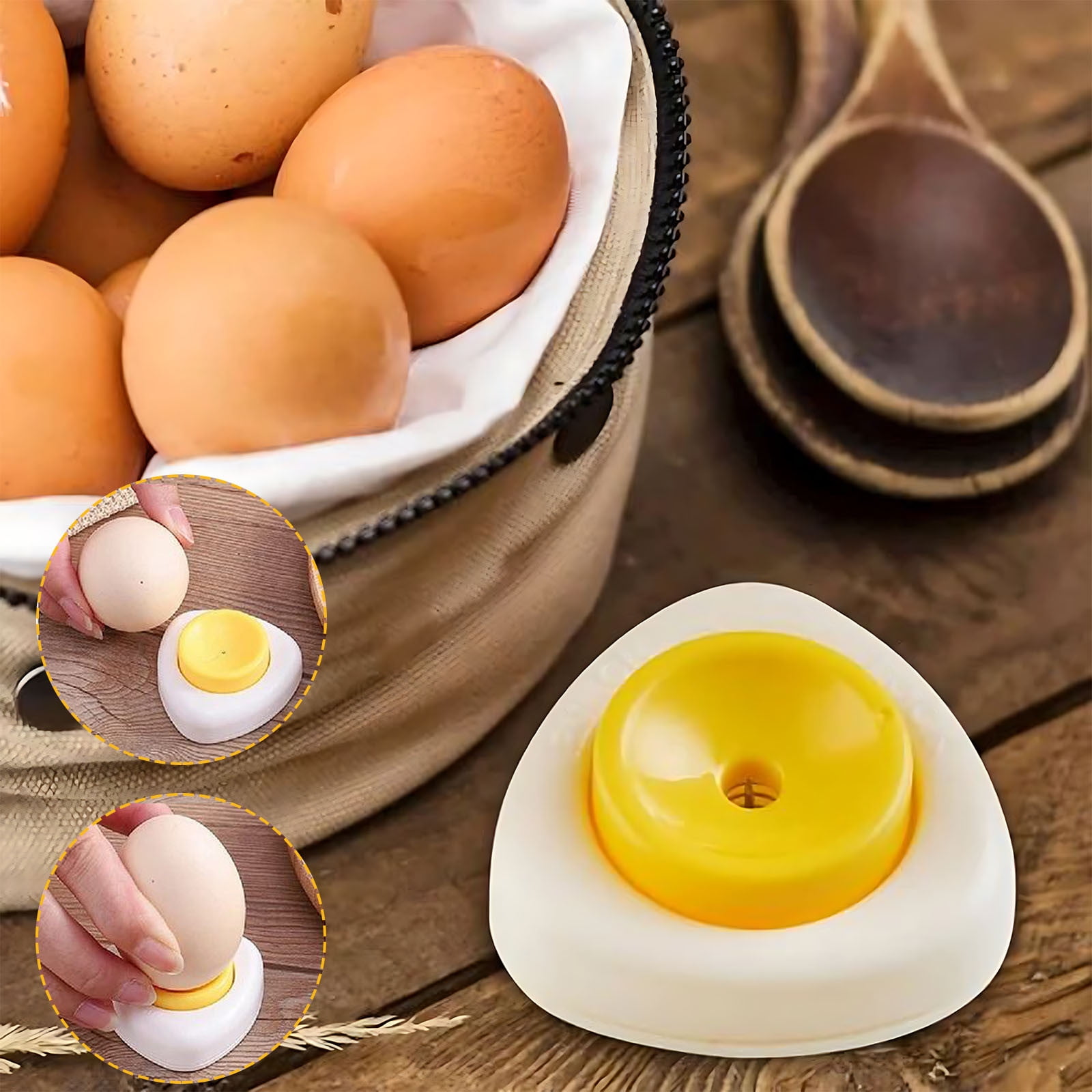 Magnetic Eggshell Puncher, ABS & Stainless Steel Boiled Egg Piercer ...