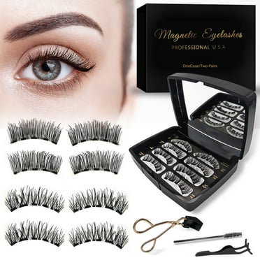 Eyelashes, Eyelashes Kit Reusable Eyelash Wispy Lashes , No Glue False ...