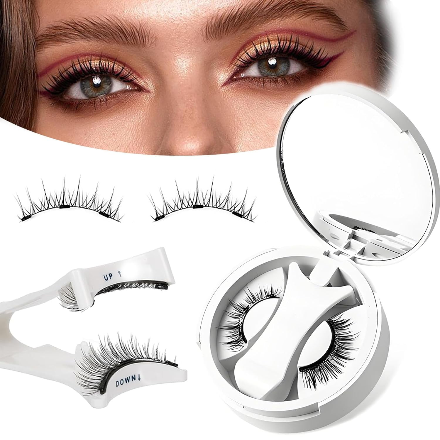 Magnetic Eyelashes, No Glue Required Reusable Eyelashes Kit, Soft ...