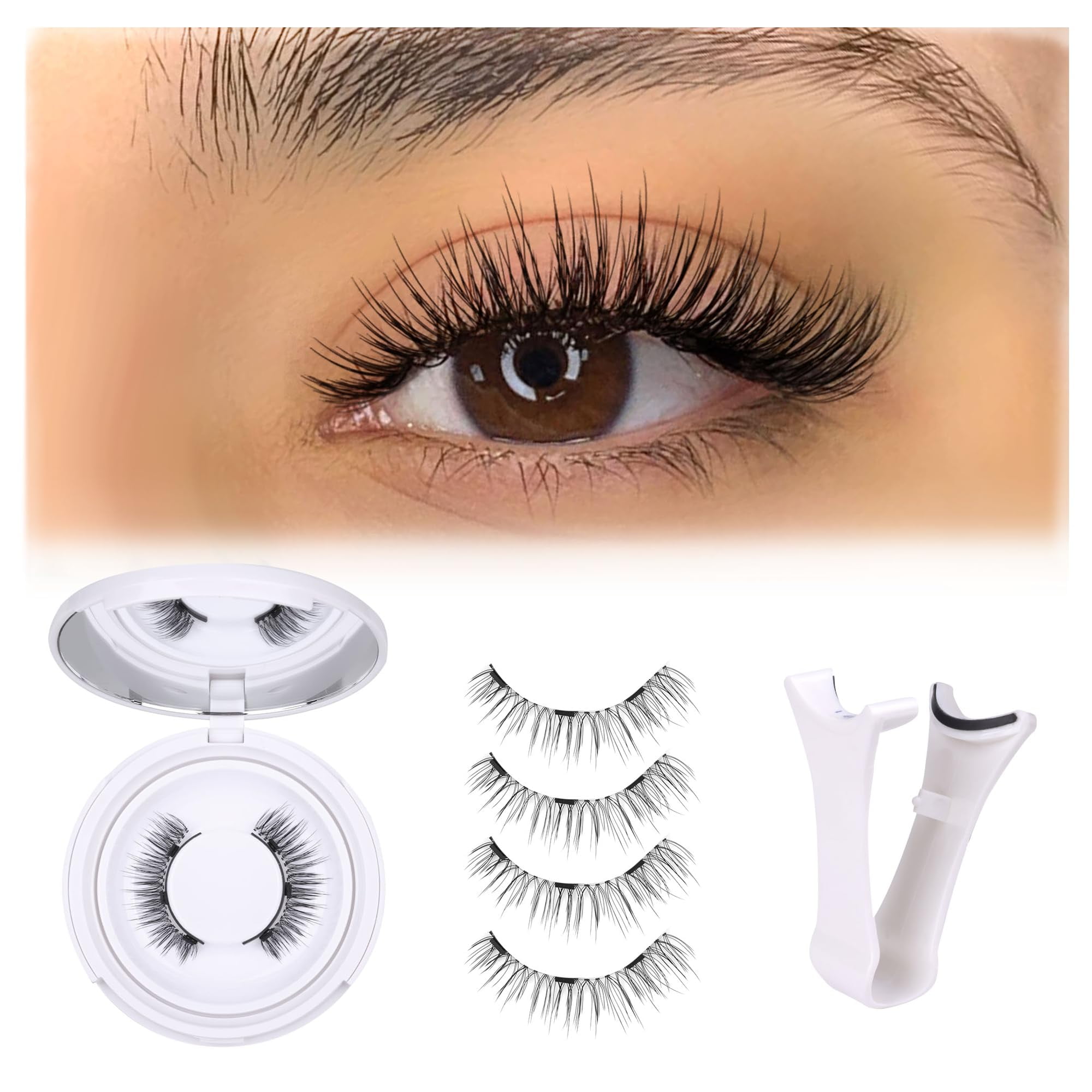 Magnetic Eyelashes Magnetic Lashes AIF9 with Applicator No Glue or ...