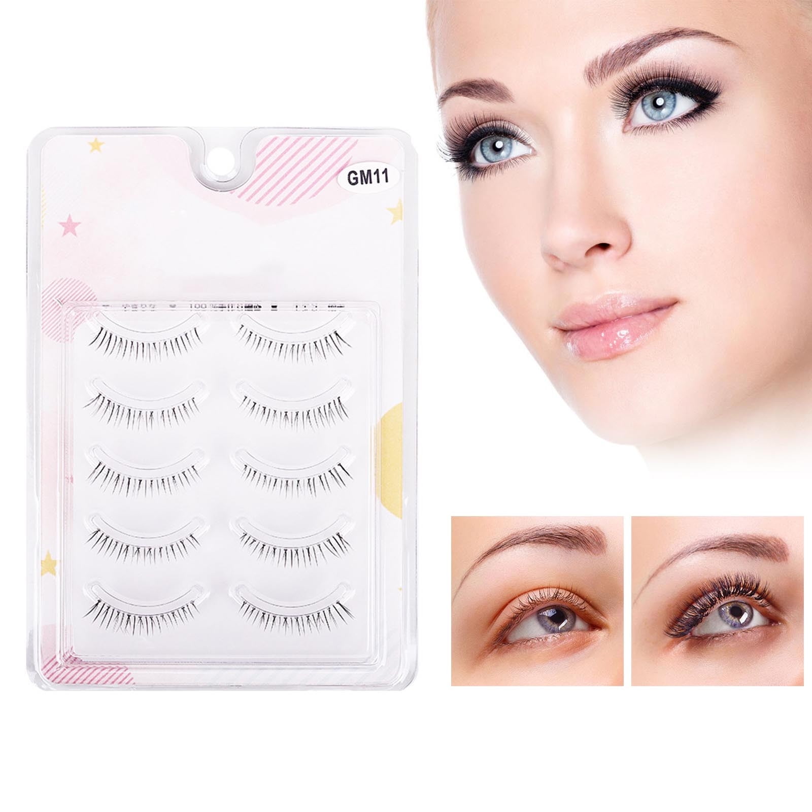 Magnetic Eyelashes Natural Sharpening False Eyelashes Slender Realistic ...