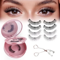 Magnetic Eyelashes Natural Look 4 Pairs, MTUYELI Reusable Double Sided ...
