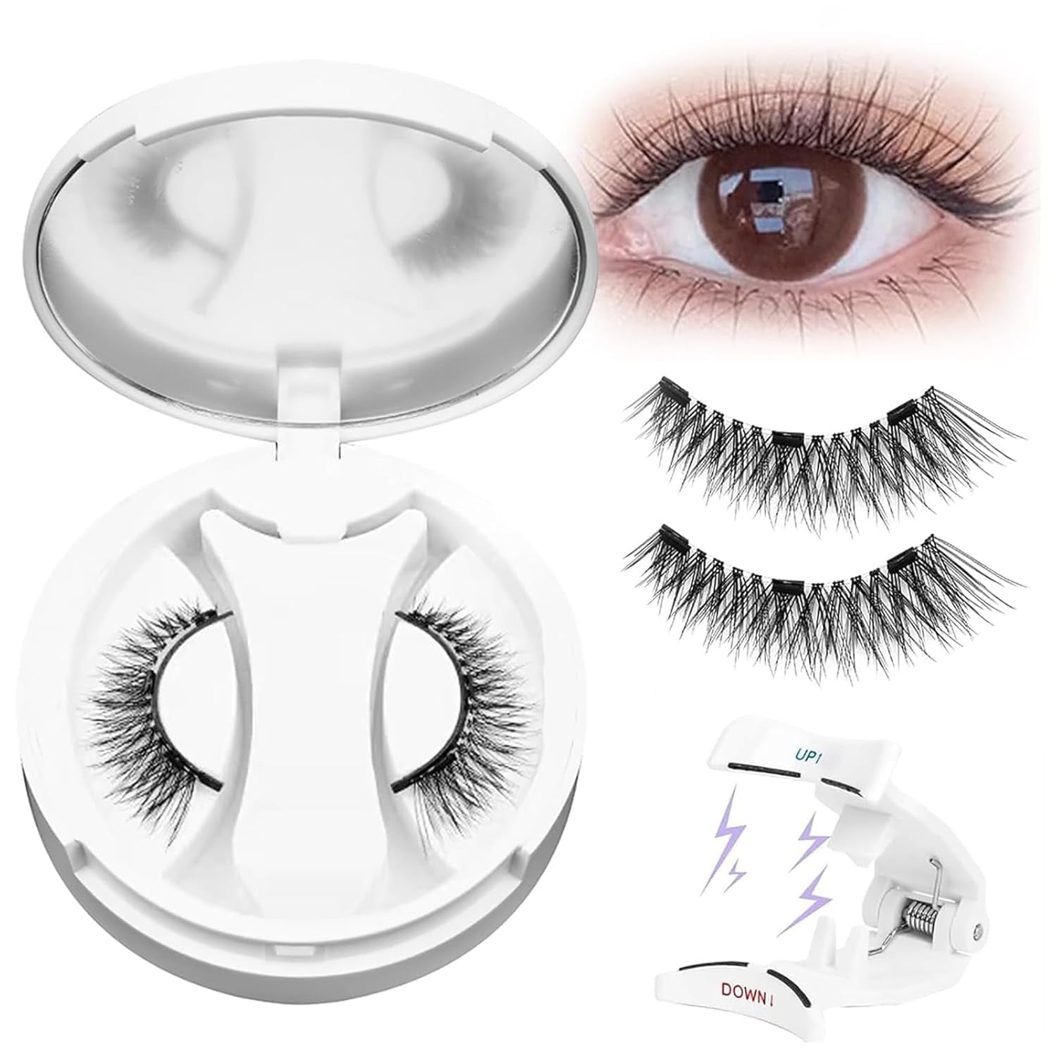 Magnetic Eyelashes with applicator Natural Look,Giani Magnetic Lashes ...