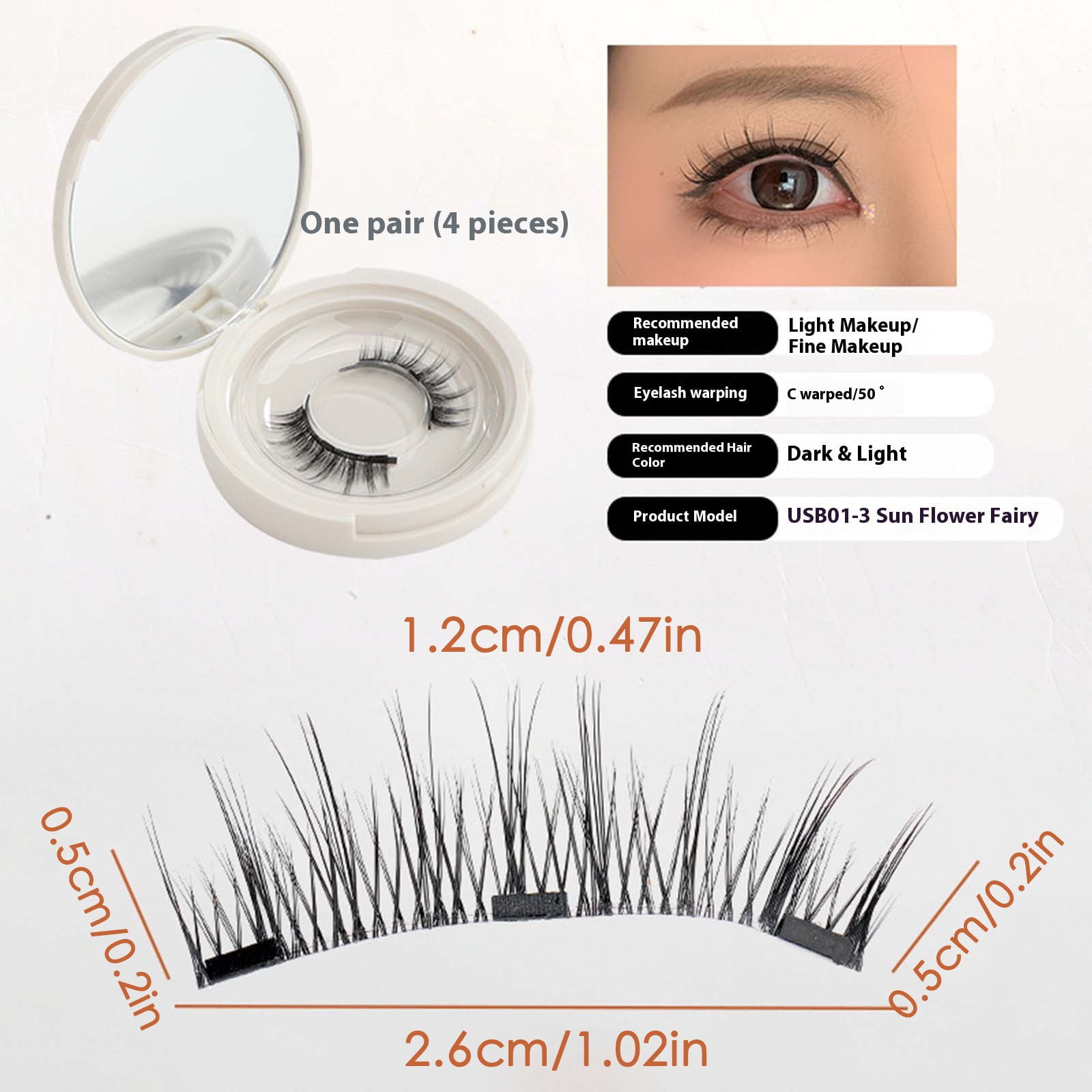 Magnetic Eyelashes without Eyeliner Reusable Magnetic Lashes Kit ...