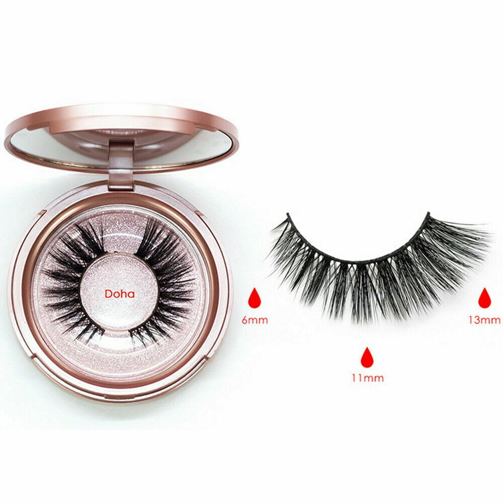 Doha Magnetic Eyeliner & False Eyelashes Kit - Reusable Natural Look ...