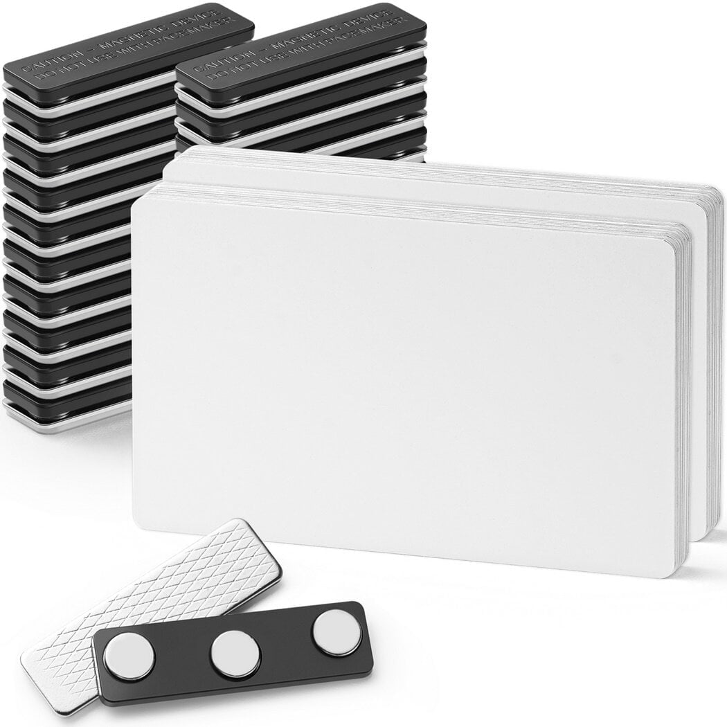 Magnetic Fasteners & Hot-Sublimation 20-Pack Blank Metal Name Tags ...
